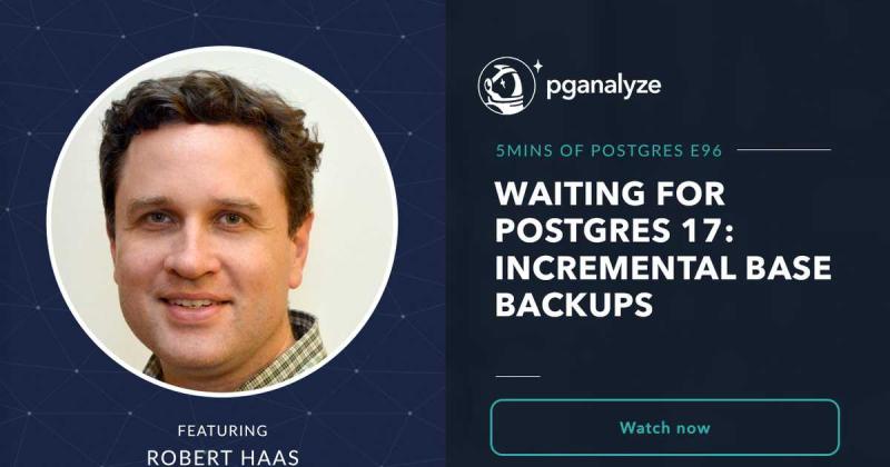 How incremental backups in Postgres 17 can boost restore times | Lukas ... How incremental backups in Postgres 17 can boost restore times | Lukas ...