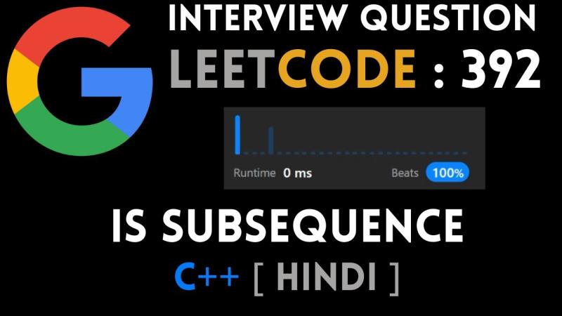 Abhishek Khare on LinkedIn: Leetcode : 392. Is Subsequence | C++ ... Abhishek Khare on LinkedIn: Leetcode : 392. Is Subsequence | C++ ...