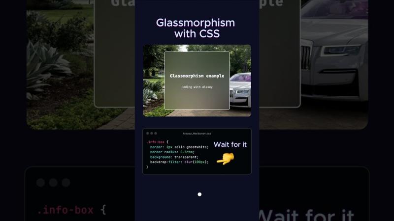 How to create a glassmorphism effect with CSS | Alexey Horbunov posted ... How to create a glassmorphism effect with CSS | Alexey Horbunov posted ...