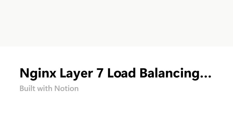 Mohammad Fazlul karim on LinkedIn: Nginx Layer 7 Load Balancing on Node ... Mohammad Fazlul karim on LinkedIn: Nginx Layer 7 Load Balancing on Node ...