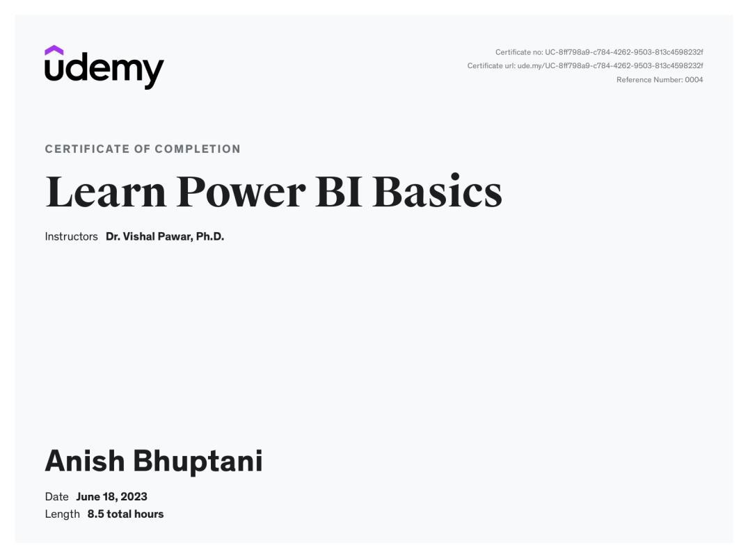 Anish Bhuptani on LinkedIn: Udemy Course Completion Certificate Anish Bhuptani on LinkedIn: Udemy Course Completion Certificate