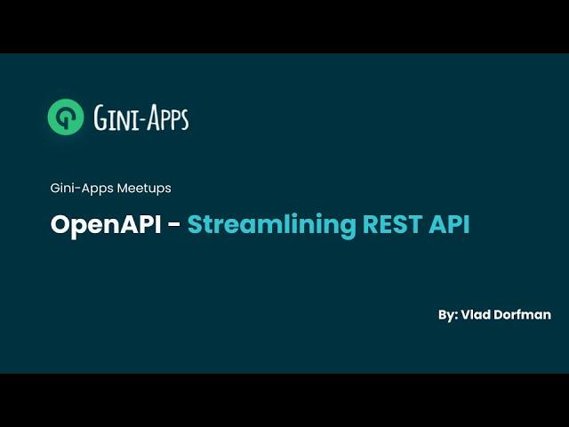 Gini-Apps on LinkedIn: OpenAPI - Streamlining REST API Development ... Gini-Apps on LinkedIn: OpenAPI - Streamlining REST API Development ...