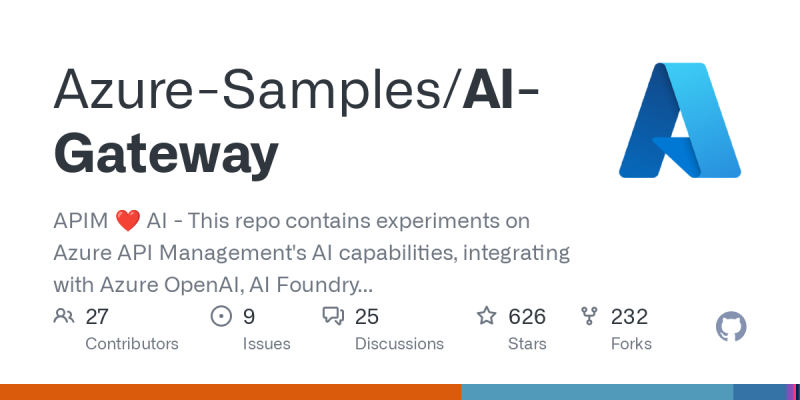 Srinivasa Padala on LinkedIn: GitHub - Azure-Samples/AI-Gateway: APIM ️ ... Srinivasa Padala on LinkedIn: GitHub - Azure-Samples/AI-Gateway: APIM ️ ...