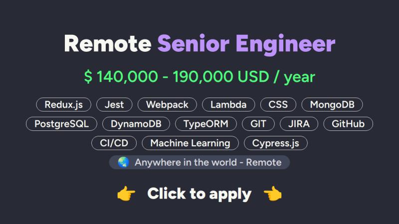 RemoteYeah on LinkedIn: Remote Senior Engineer RemoteYeah on LinkedIn: Remote Senior Engineer