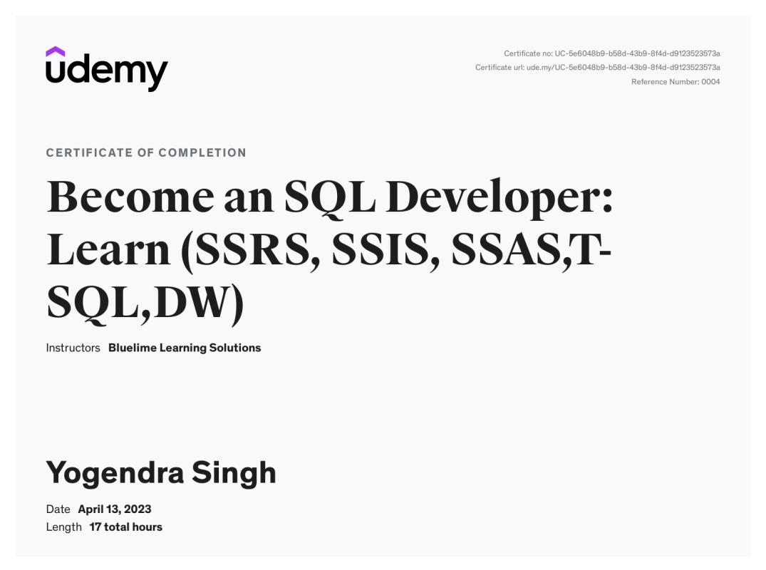 Yogendra Singh on LinkedIn: Udemy Course Completion Certificate Yogendra Singh on LinkedIn: Udemy Course Completion Certificate
