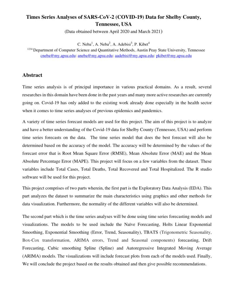 Adrian Neba on LinkedIn: (PDF) Times Series Analyses of SARS-CoV-2 ... Adrian Neba on LinkedIn: (PDF) Times Series Analyses of SARS-CoV-2 ...