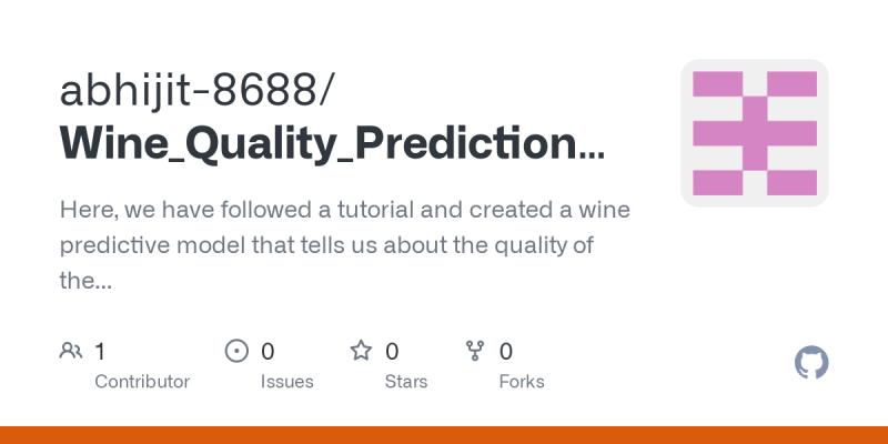 Abhijit Dhande on LinkedIn: GitHub - abhijit-8688/Wine_Quality ... Abhijit Dhande on LinkedIn: GitHub - abhijit-8688/Wine_Quality ...