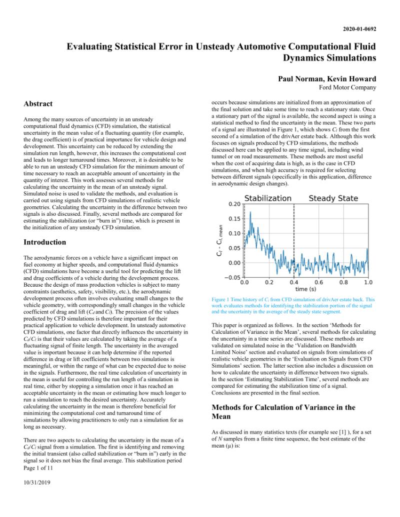 Paul Norman on LinkedIn: (PDF) Evaluating Statistical Error in Unsteady ... Paul Norman on LinkedIn: (PDF) Evaluating Statistical Error in Unsteady ...