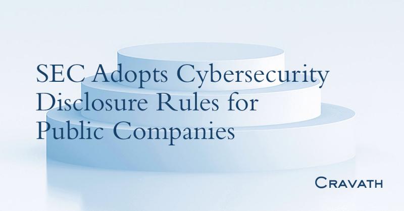 Michael Arnold on LinkedIn: SEC Adopts Cybersecurity Disclosure Rules ... Michael Arnold on LinkedIn: SEC Adopts Cybersecurity Disclosure Rules ...