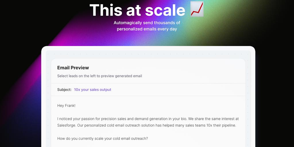 Salesforge 🔥 on LinkedIn: Salesforge: 10X Pipeline - Personalize Every ... Salesforge 🔥 on LinkedIn: Salesforge: 10X Pipeline - Personalize Every ...