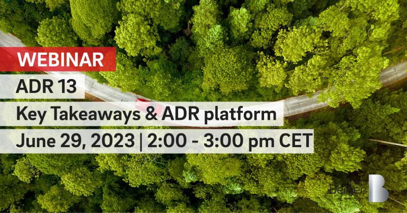 Stefan Riederle on LinkedIn: ADR 13: Key Takeaways & ADR platform Stefan Riederle on LinkedIn: ADR 13: Key Takeaways & ADR platform