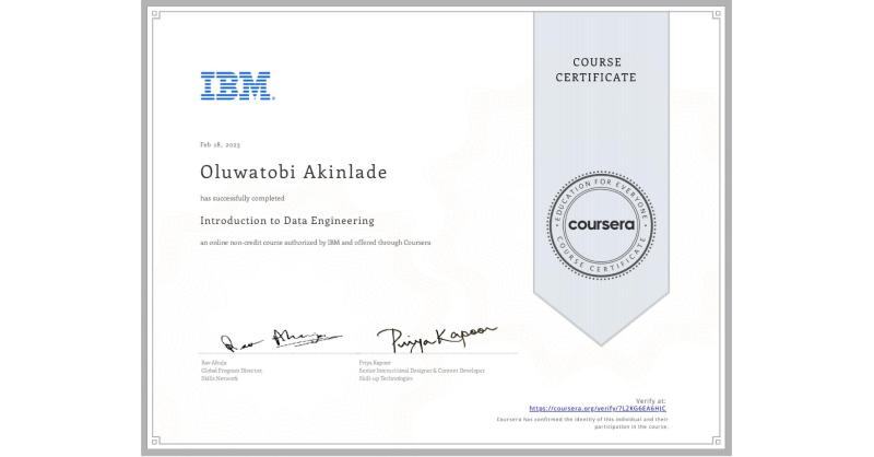 Tobi Akinlade on LinkedIn: Completion Certificate for Introduction to ... Tobi Akinlade on LinkedIn: Completion Certificate for Introduction to ...