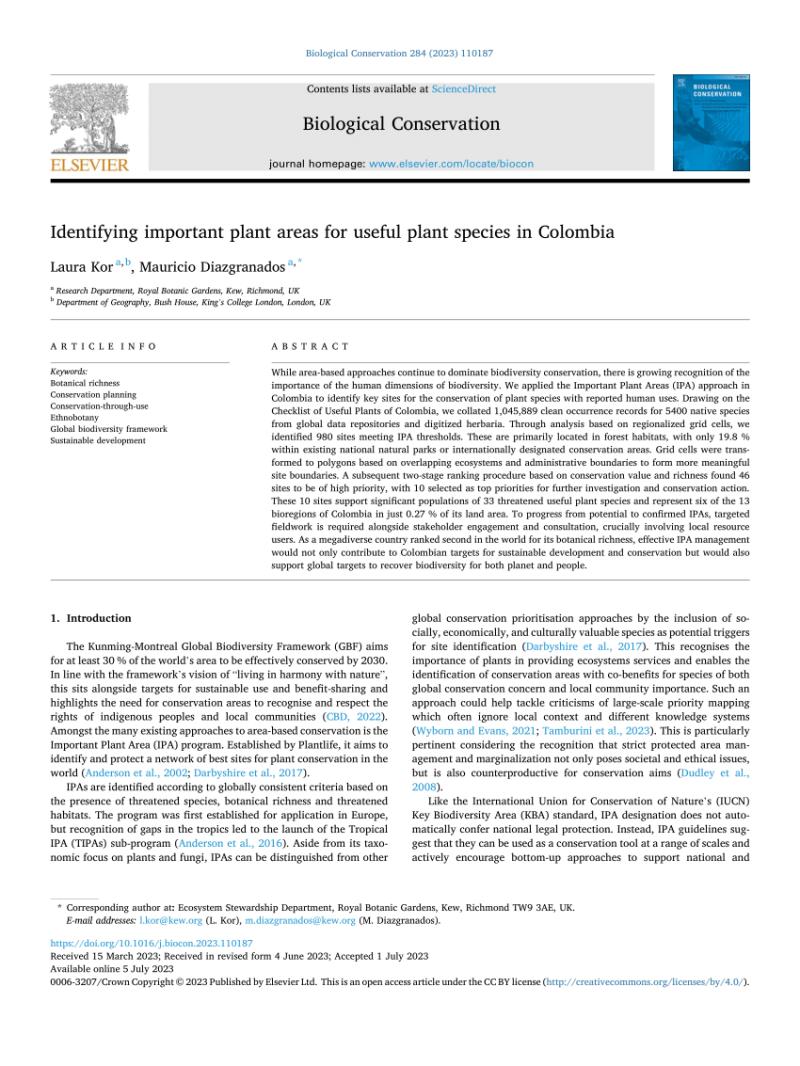 Mauricio Diazgranados, PhD on LinkedIn: (PDF) Identifying important ... Mauricio Diazgranados, PhD on LinkedIn: (PDF) Identifying important ...