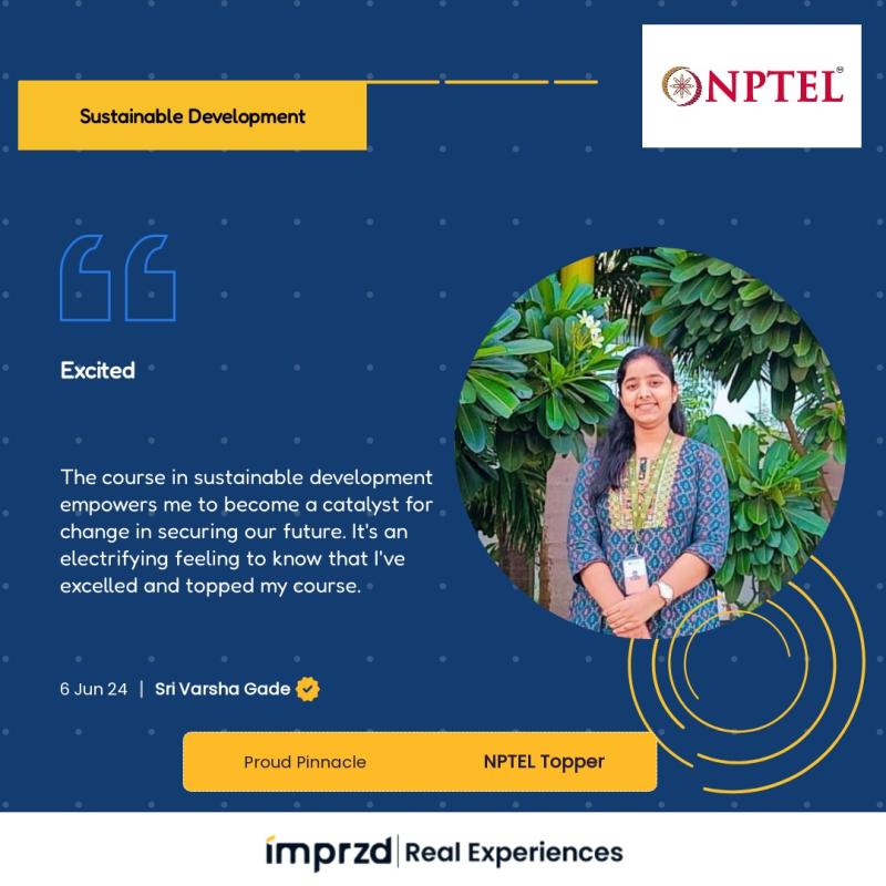 Sri Varsha Gade on LinkedIn: NPTEL Sri Varsha Gade on LinkedIn: NPTEL
