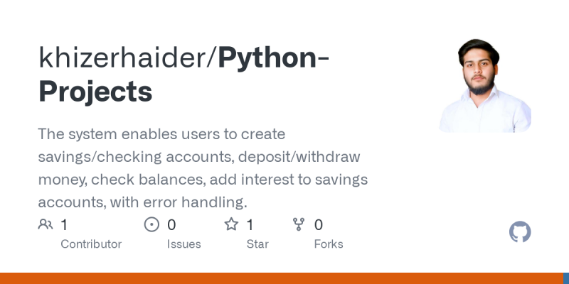 Syed Muhammad Khizer Haider on LinkedIn: GitHub - khizerhaider/Bank ... Syed Muhammad Khizer Haider on LinkedIn: GitHub - khizerhaider/Bank ...