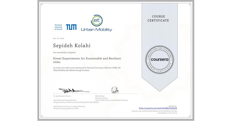 Sepideh Kolahi on LinkedIn: Completion Certificate for Street ... Sepideh Kolahi on LinkedIn: Completion Certificate for Street ...