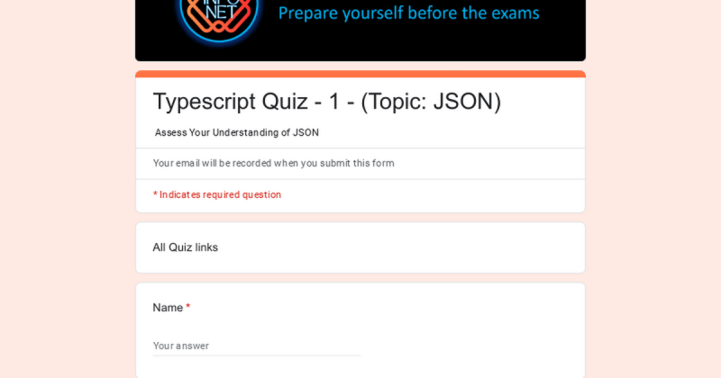 Syed Shayan on LinkedIn: Typescript Quiz - (Topic: JSON) Syed Shayan on LinkedIn: Typescript Quiz - (Topic: JSON)