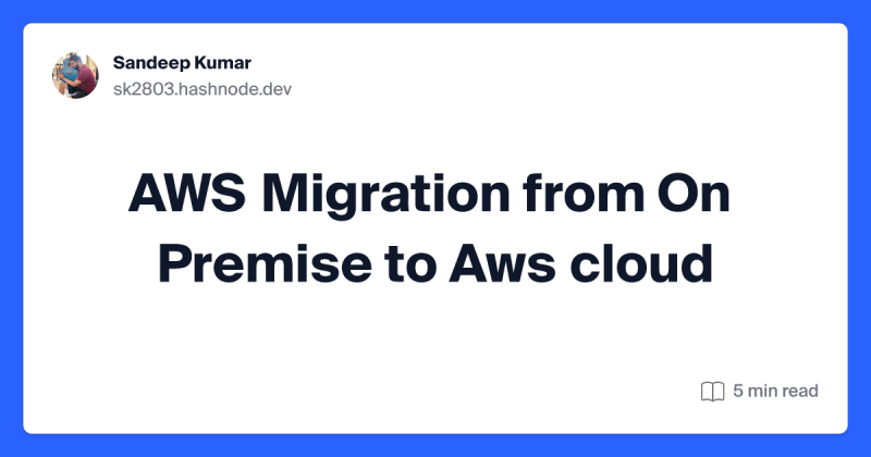 How to migrate on premises server to aws cloud | Sandeep kumar posted ... How to migrate on premises server to aws cloud | Sandeep kumar posted ...
