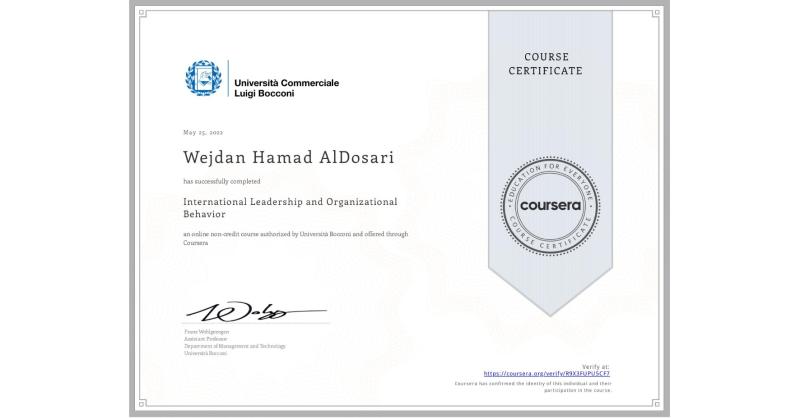 Wejdan AlDosari on LinkedIn: Completion Certificate for International ... Wejdan AlDosari on LinkedIn: Completion Certificate for International ...