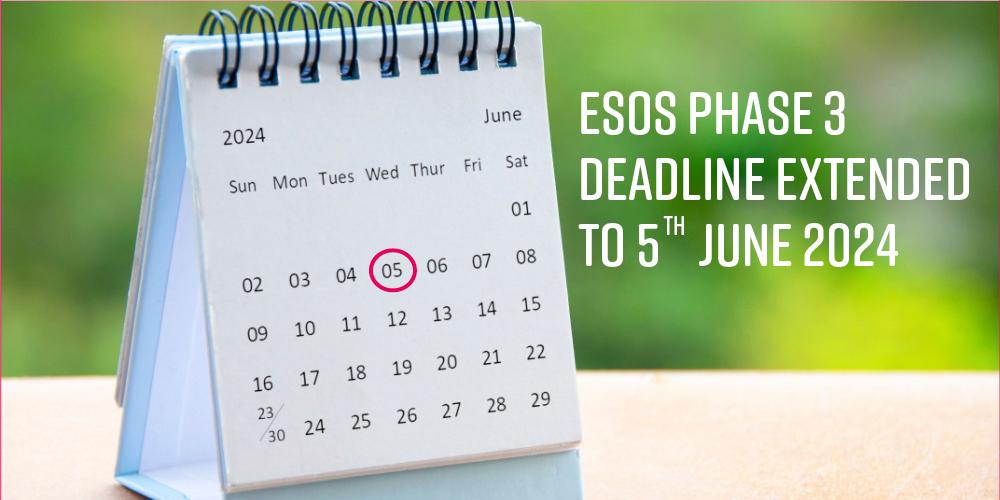 Nicole Mott on LinkedIn: ESOS PHASE 3 DEADLINE HAS BEEN EXTENDED Nicole Mott on LinkedIn: ESOS PHASE 3 DEADLINE HAS BEEN EXTENDED