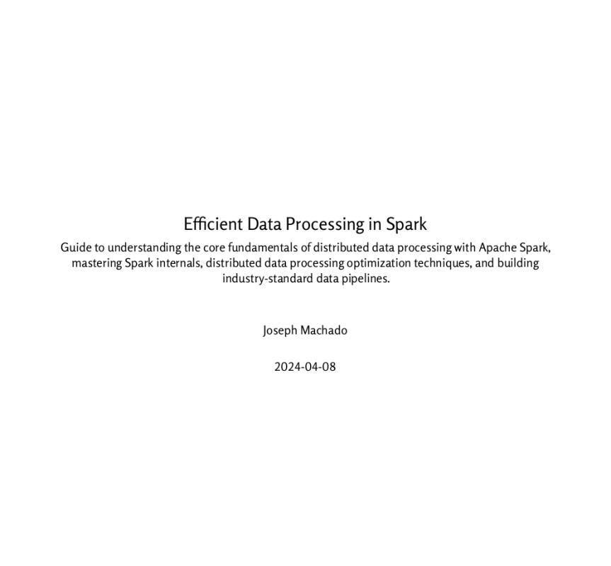 Sebastian Ruiz Martinez no LinkedIn: Efficient Data Processing in Spark ... Sebastian Ruiz Martinez no LinkedIn: Efficient Data Processing in Spark ...