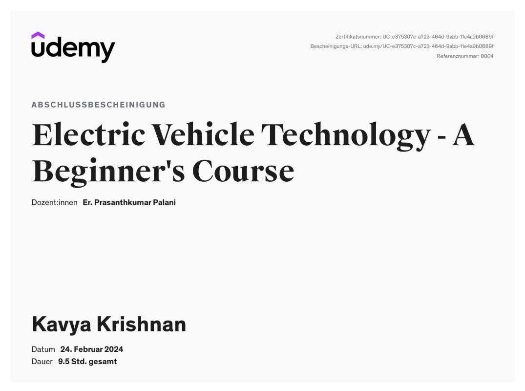 Kavya Krishnan on LinkedIn: Udemy Course Completion Certificate Kavya Krishnan on LinkedIn: Udemy Course Completion Certificate