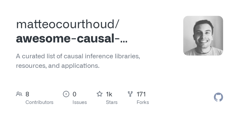 Matteo Courthoud on LinkedIn: GitHub - matteocourthoud/awesome-causal ... Matteo Courthoud on LinkedIn: GitHub - matteocourthoud/awesome-causal ...