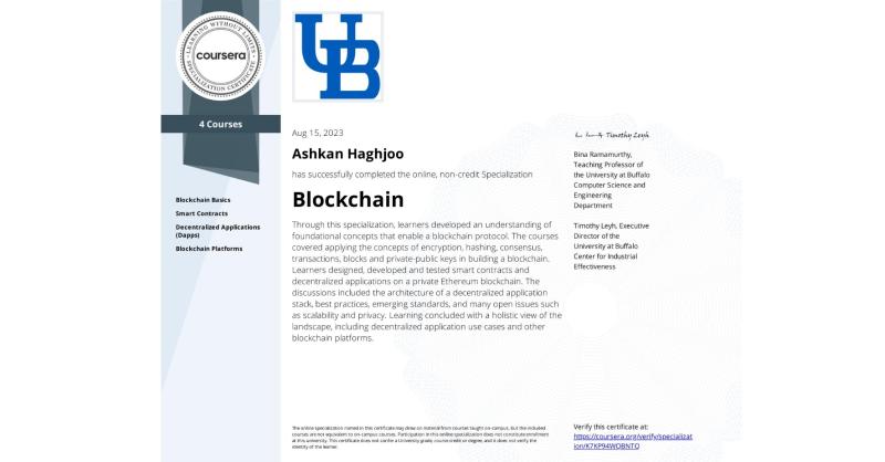 Ashkan haghju on LinkedIn: Completion Certificate for Blockchain | 11 ... Ashkan haghju on LinkedIn: Completion Certificate for Blockchain | 11 ...