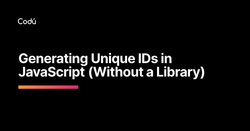 Niall Maher on LinkedIn: Generating Unique IDs in JavaScript (Without a ... Niall Maher on LinkedIn: Generating Unique IDs in JavaScript (Without a ...