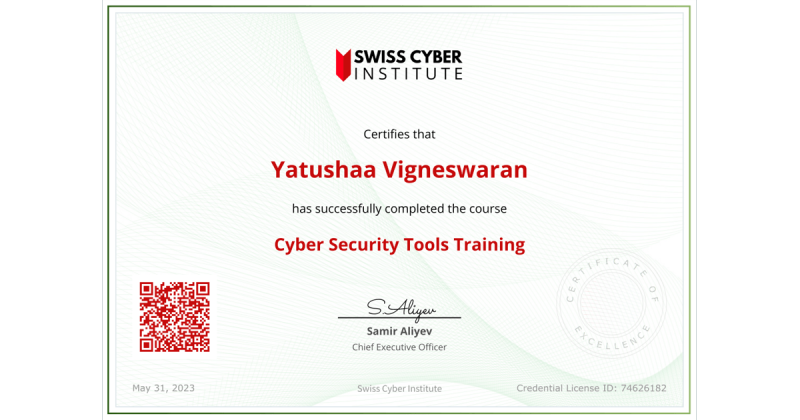 Yatushaa Vigneswaran on LinkedIn: Cyber Security Tools Training ... Yatushaa Vigneswaran on LinkedIn: Cyber Security Tools Training ...