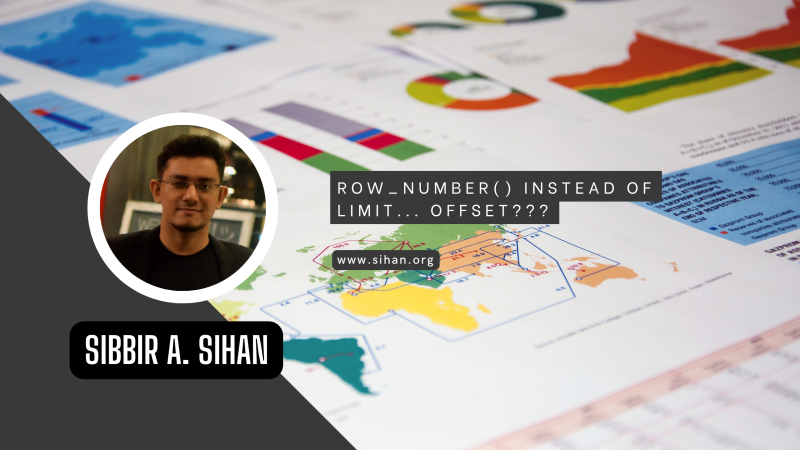 Sibbir Ahmmed Sihan on LinkedIn: How to avoid using LIMIT or OFFSET in ... Sibbir Ahmmed Sihan on LinkedIn: How to avoid using LIMIT or OFFSET in ...