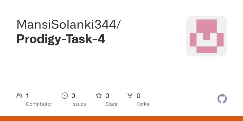 Mansi Solanki on LinkedIn: GitHub - MansiSolanki344/Prodigy-Task-4 Mansi Solanki on LinkedIn: GitHub - MansiSolanki344/Prodigy-Task-4