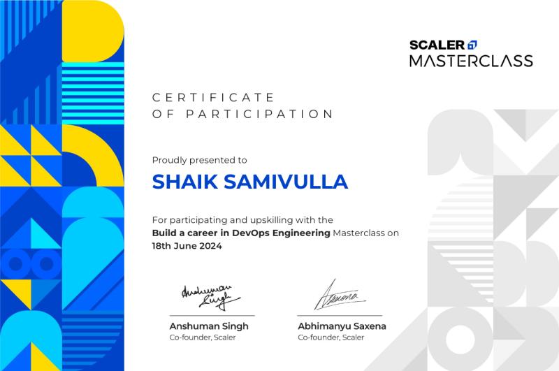 Samivulla Shaik on LinkedIn: Certificate | Build a career in DevOps ... Samivulla Shaik on LinkedIn: Certificate | Build a career in DevOps ...