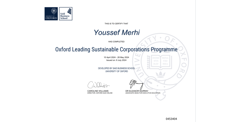 Youssef Merhi on LinkedIn: Oxford Leading Sustainable Corporations ... Youssef Merhi on LinkedIn: Oxford Leading Sustainable Corporations ...