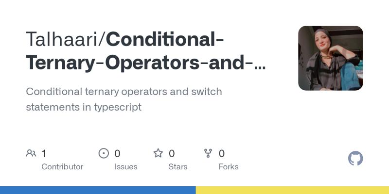 Talha Arif on LinkedIn: GitHub - Talhaari/Conditional-Ternary-Operators ... Talha Arif on LinkedIn: GitHub - Talhaari/Conditional-Ternary-Operators ...