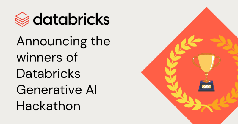 Mark Shubin on LinkedIn: Announcing the winners of the Databricks ... Mark Shubin on LinkedIn: Announcing the winners of the Databricks ...