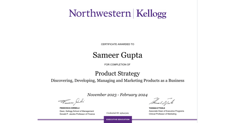Sameer Gupta on LinkedIn: Product Strategy • Sameer Gupta • I received ... Sameer Gupta on LinkedIn: Product Strategy • Sameer Gupta • I received ...