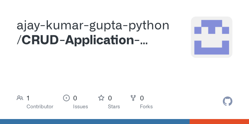 Ajay Kumar Gupta on LinkedIn: GitHub - knightravan/CRUD-Application-Django- Ajay Kumar Gupta on LinkedIn: GitHub - knightravan/CRUD-Application-Django-