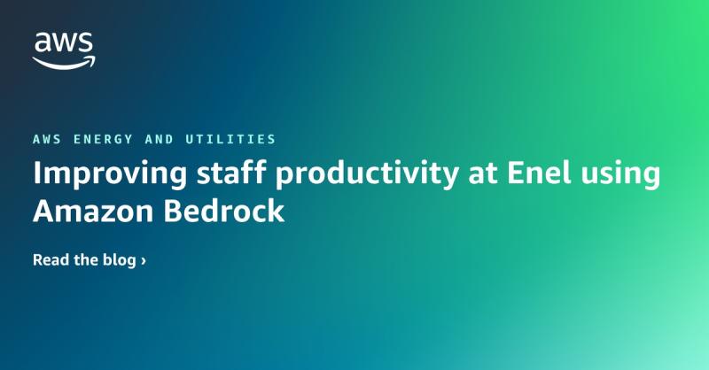 Fabio S. on LinkedIn: Improving staff productivity at Enel using Amazon ... Fabio S. on LinkedIn: Improving staff productivity at Enel using Amazon ...