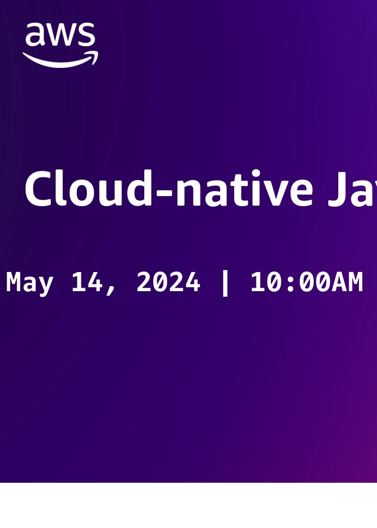 Yuriy Bezsonov on LinkedIn: Cloud-native Java on AWS Yuriy Bezsonov on LinkedIn: Cloud-native Java on AWS