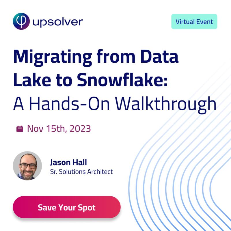 Jason Hall on LinkedIn: Migrate self-managed data lake to Snowflake Jason Hall on LinkedIn: Migrate self-managed data lake to Snowflake