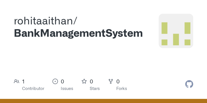 Rohit Kumawat on LinkedIn: GitHub - rohitaaithan/BankManagementSystem Rohit Kumawat on LinkedIn: GitHub - rohitaaithan/BankManagementSystem