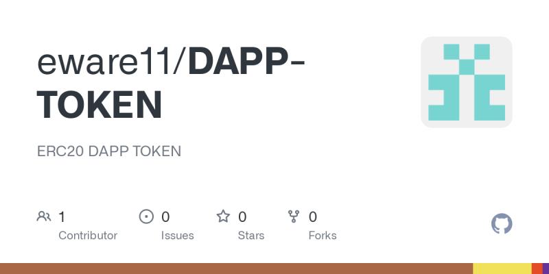 Elijah Ware on LinkedIn: GitHub - eware11/DAPP-TOKEN: ERC20 DAPP TOKEN Elijah Ware on LinkedIn: GitHub - eware11/DAPP-TOKEN: ERC20 DAPP TOKEN