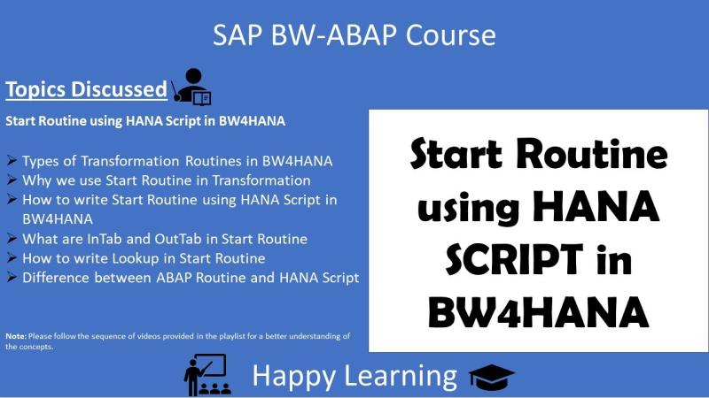 Srinivas Medidi on LinkedIn: 25 Start Routine using HANA Script in BW4HANA Srinivas Medidi on LinkedIn: 25 Start Routine using HANA Script in BW4HANA
