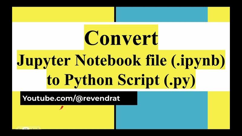 Revendra T on LinkedIn: Convert Jupyter Notebook to Python Script Revendra T on LinkedIn: Convert Jupyter Notebook to Python Script