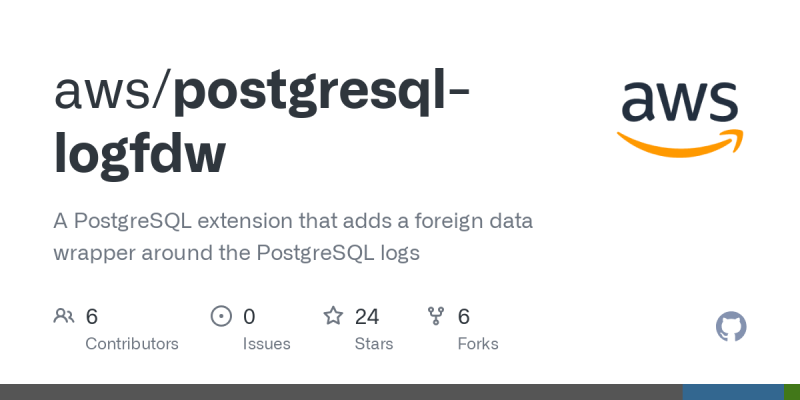 Pavanteja Achanta on LinkedIn: GitHub - aws/postgresql-logfdw Pavanteja Achanta on LinkedIn: GitHub - aws/postgresql-logfdw
