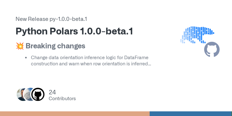Antonio Montano 🪄 on LinkedIn: Release Python Polars 1.0.0-beta.1 ... Antonio Montano 🪄 on LinkedIn: Release Python Polars 1.0.0-beta.1 ...