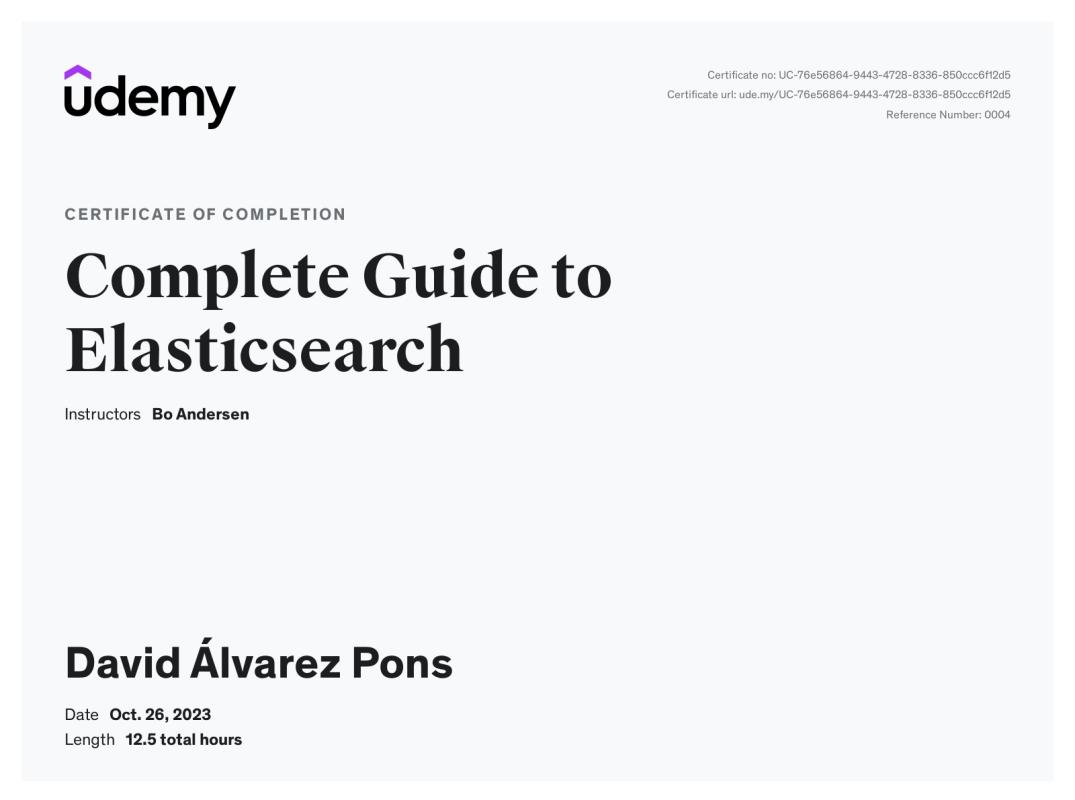 David Álvarez Pons on LinkedIn: Udemy Course Completion Certificate David Álvarez Pons on LinkedIn: Udemy Course Completion Certificate