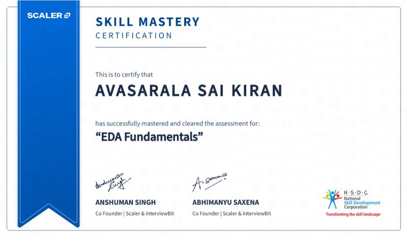 Sai Kiran Avasarala on LinkedIn: Skill Certified Certificate Sai Kiran Avasarala on LinkedIn: Skill Certified Certificate