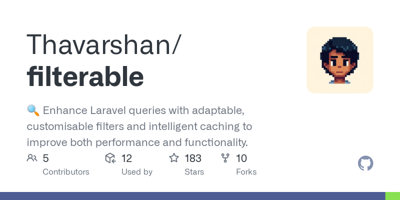 Jerome Thayananthajothy on LinkedIn: GitHub - Thavarshan/filterable: 🔍 ... Jerome Thayananthajothy on LinkedIn: GitHub - Thavarshan/filterable: 🔍 ...